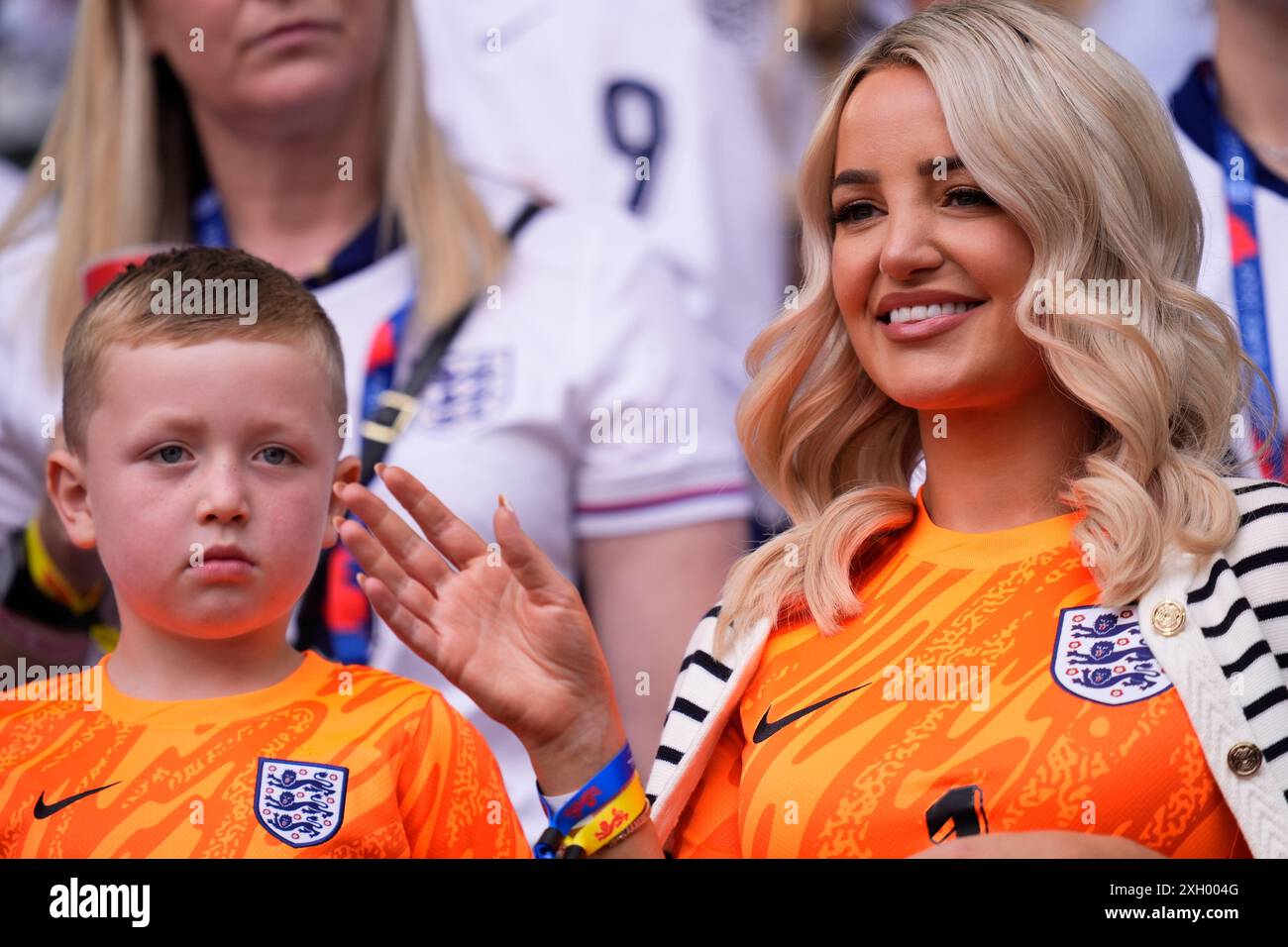 Dusseldorf, Germany. 09th July, 2024. Megan Davison wife of the England ...