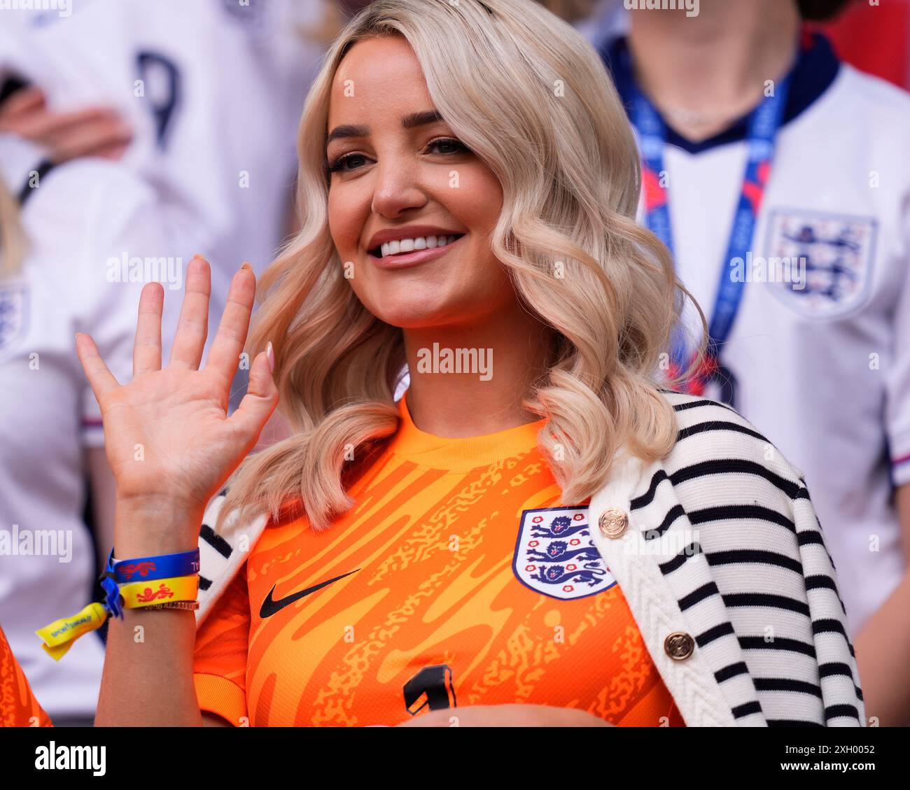 Dusseldorf, Germany. 09th July, 2024. Megan Davison wife of the England ...