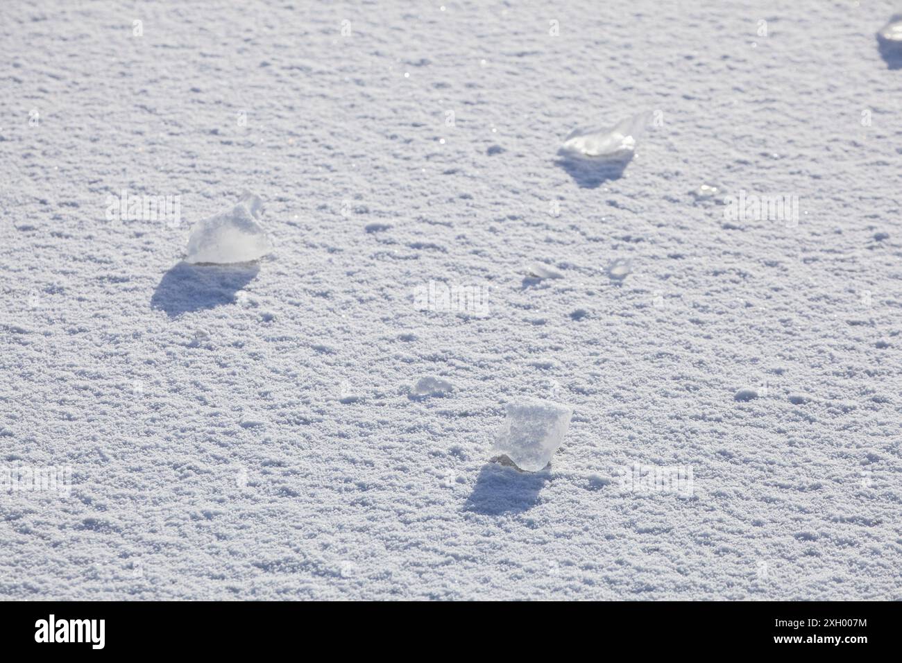 Snow-covered ice surface with pieces of ice, Germany Stock Photo - Alamy