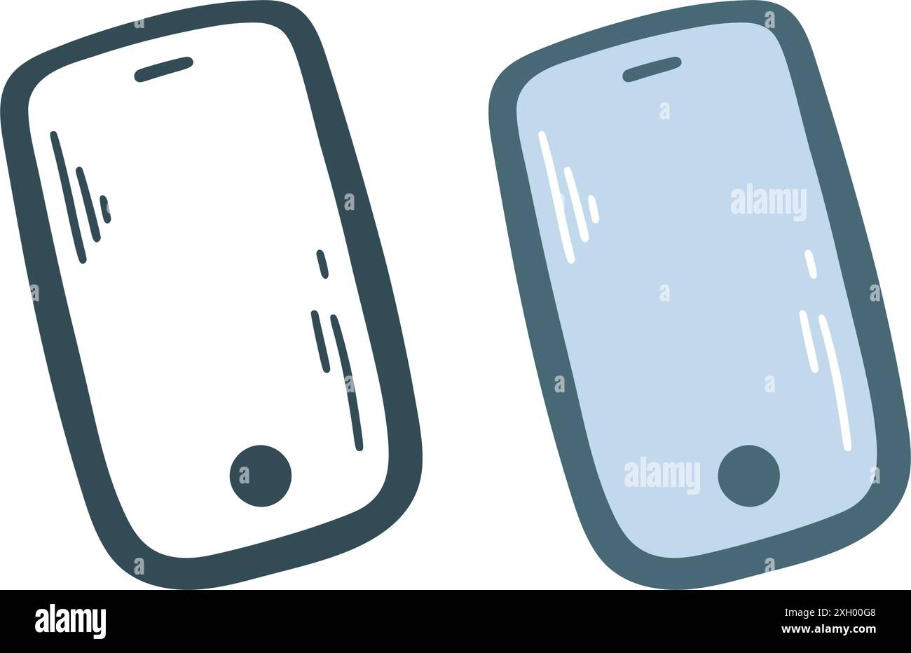 Smartphone doodle sketch style illustration Stock Vector Image & Art ...