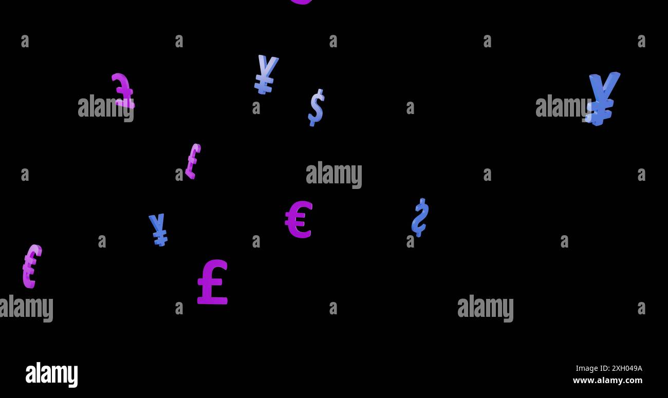 Currency symbols network connections hi-res stock photography and ...