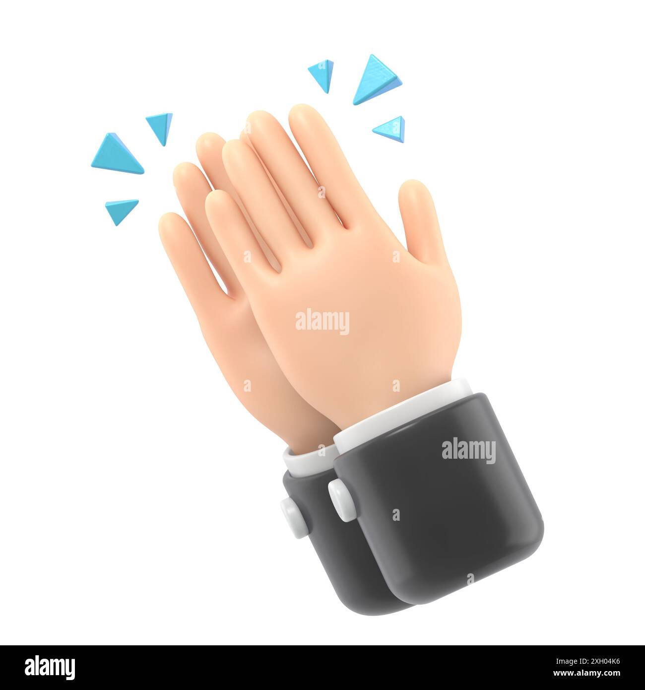 Cartoon Gesture Icon Mockup.Cartoon character hands clapping or ...