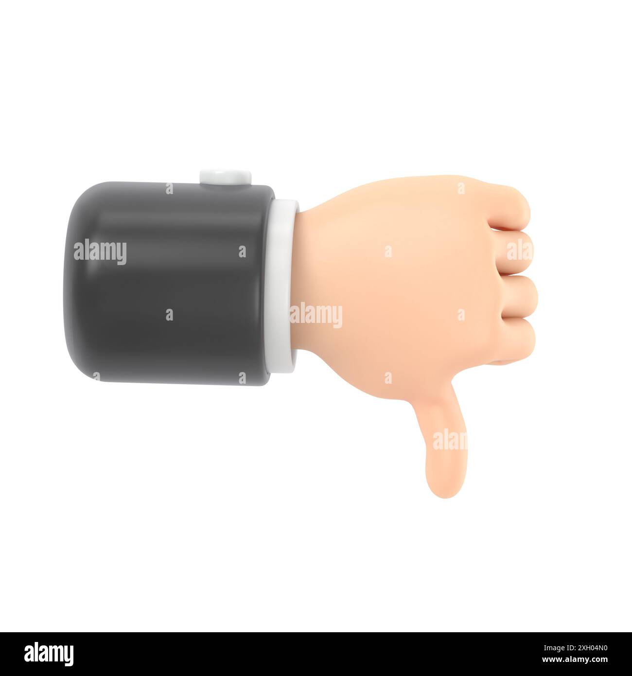 Cartoon Gesture Icon Mockup.Dislike, negative, bad feedback or ...