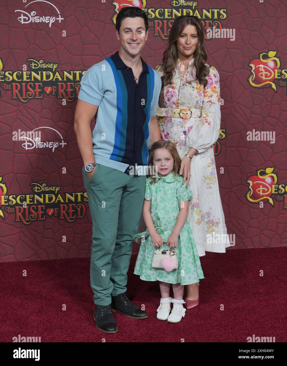 (L-R) David Henrie, Daughter Pia and Wife Maria Cahill at the Disney's ...