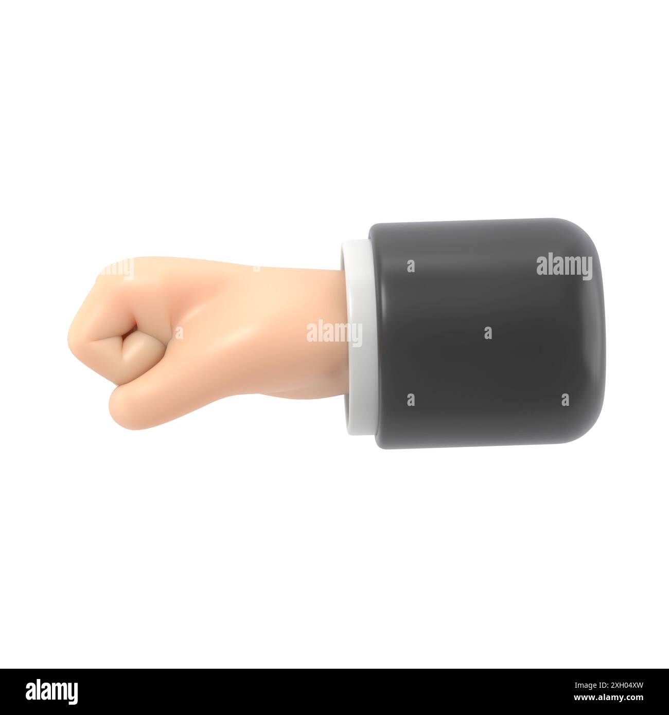 Cartoon Gesture Icon Mockup.Strength icon. Cartoon character hand fist ...