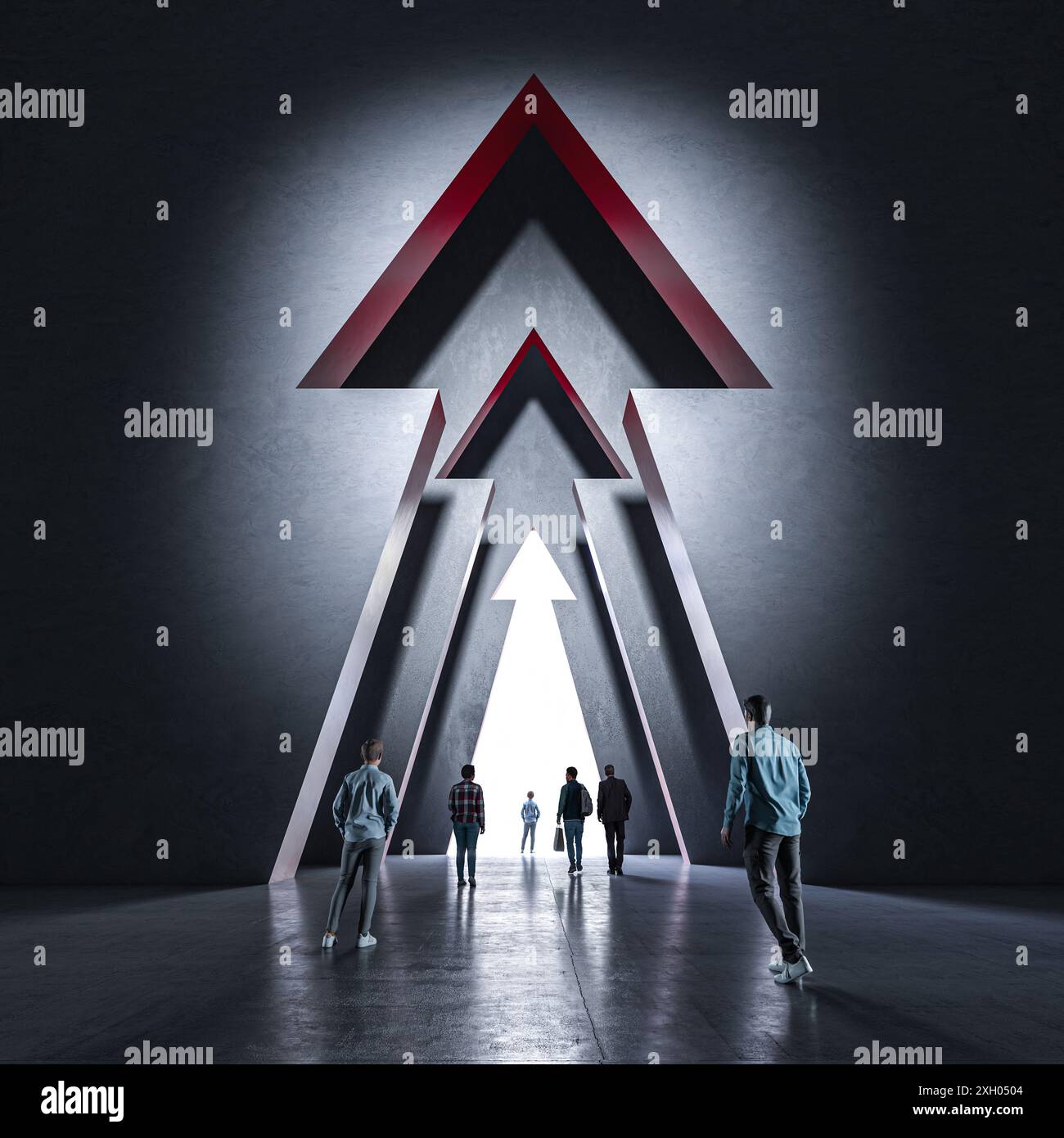 Business people teamwork growth arrow hi-res stock photography and ...