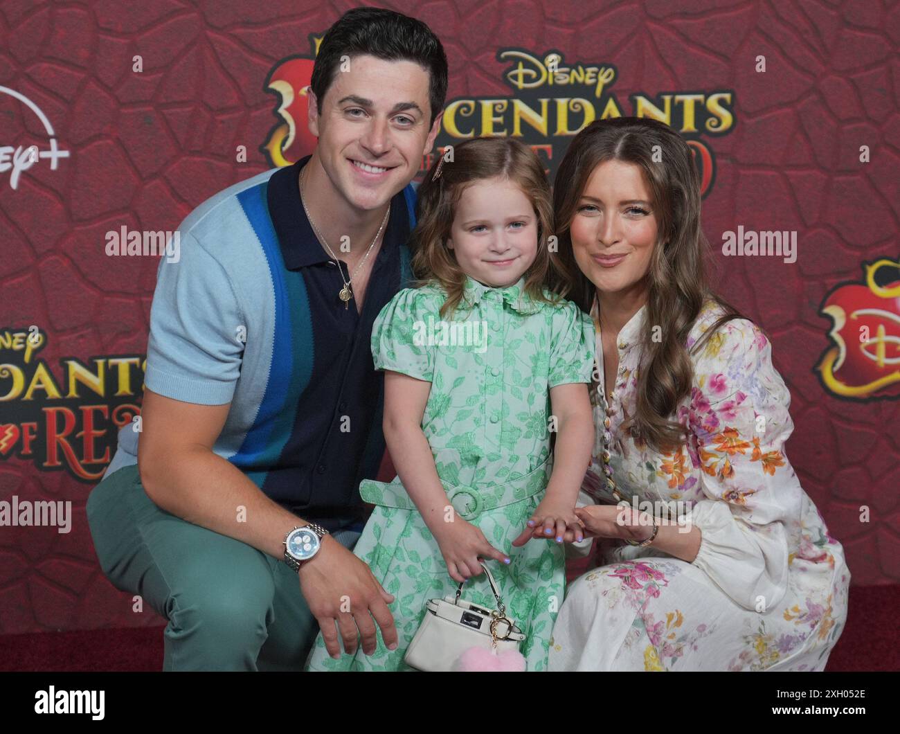 Los Angeles, USA. 10th July, 2024. (L-R) David Henrie, Daughter Pia and ...