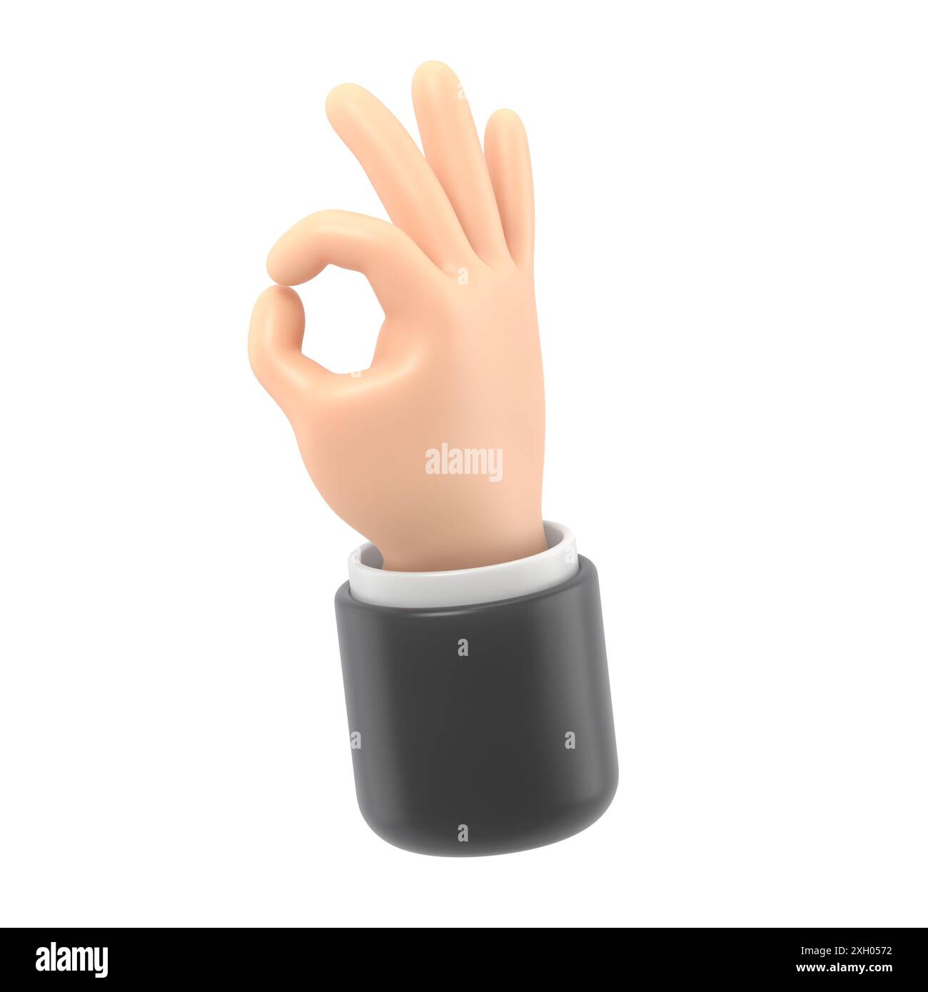 Cartoon Gesture Icon Mockup.cartoon character businessman hands ...