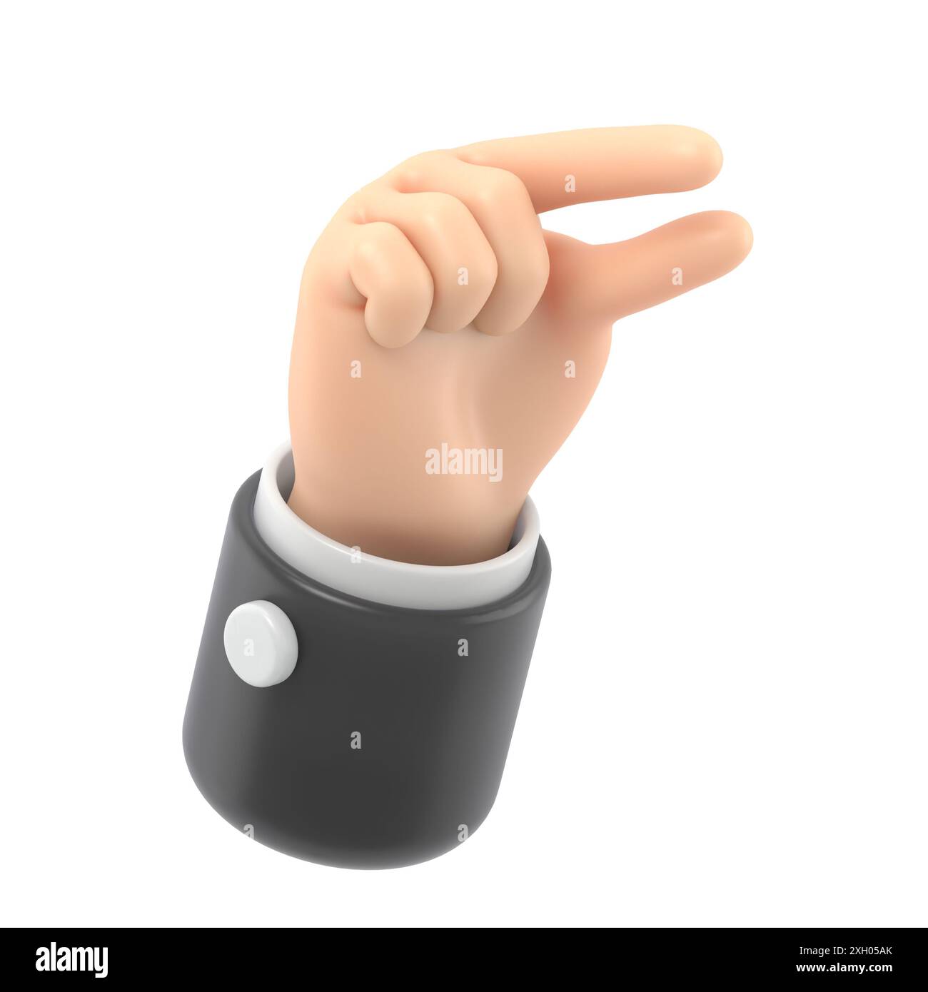 Cartoon Gesture Icon Mockup.3D render of a cartoon character hand ...