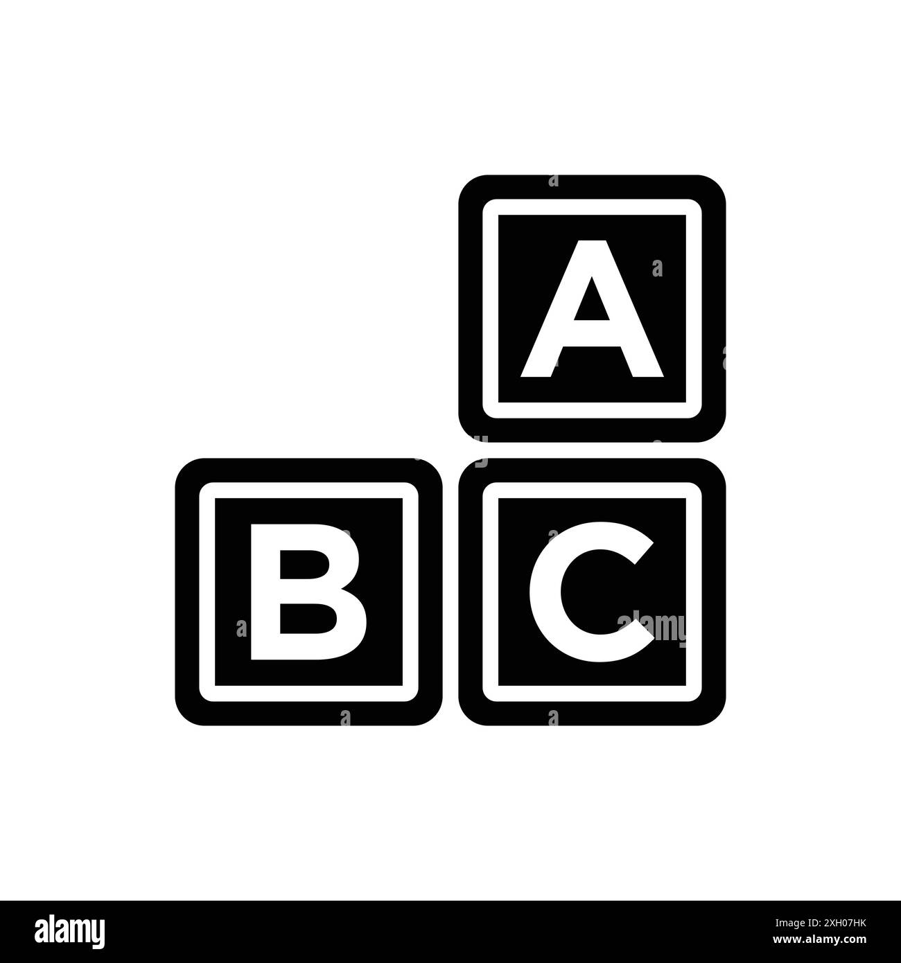 Letters blocks abc Black and White Stock Photos & Images - Alamy
