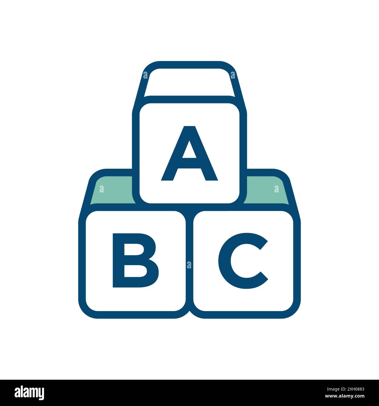 Letter blocks abc 3d Stock Vector Images - Alamy