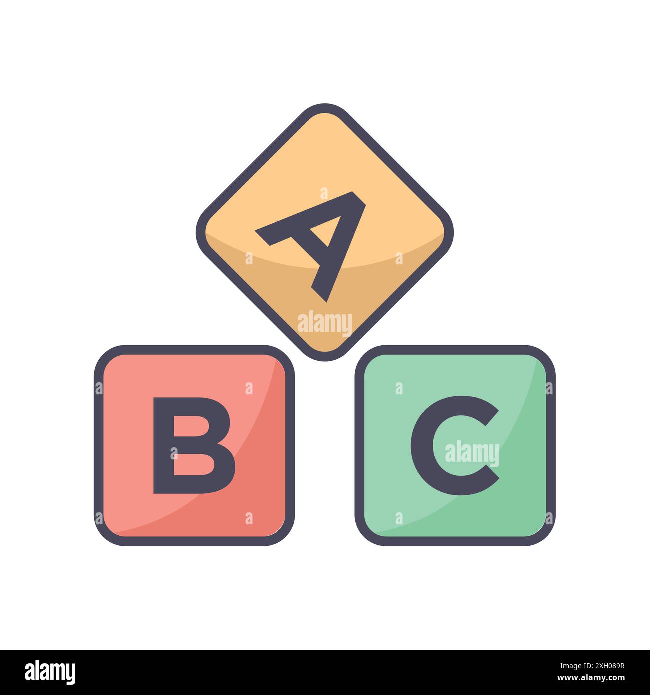 abc cubes icon vector design template in white background Stock Vector ...