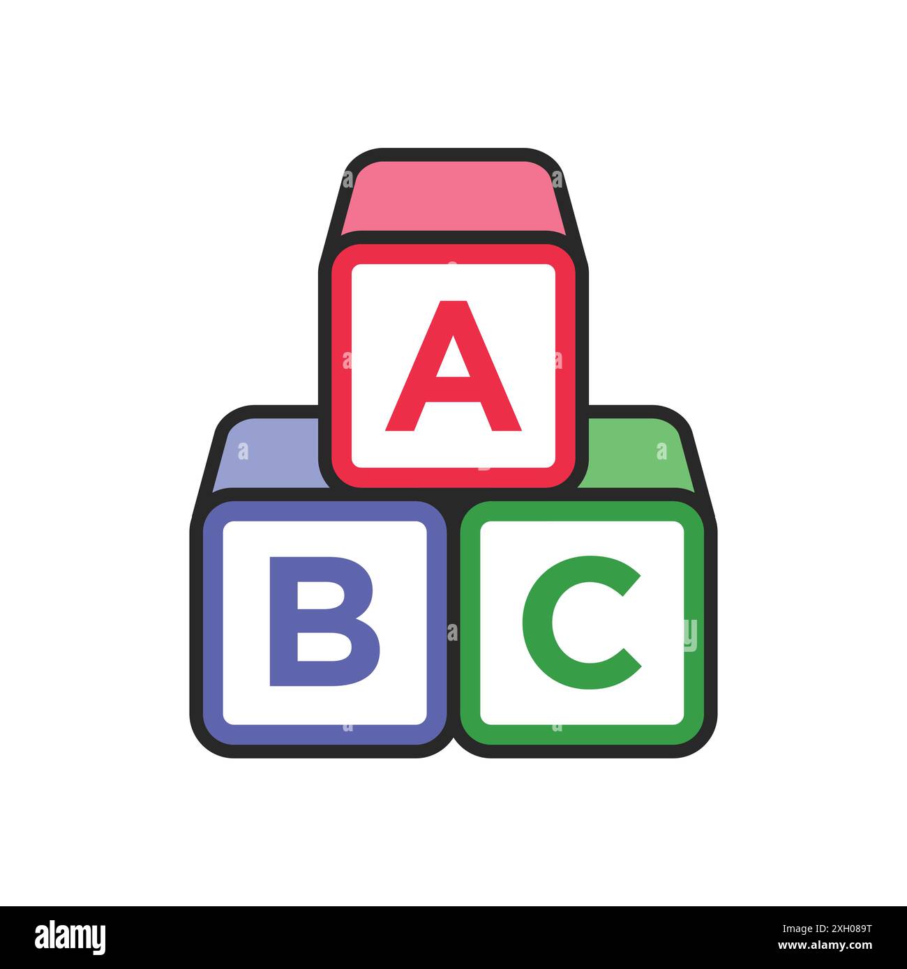 abc cubes icon vector design template in white background Stock Vector ...