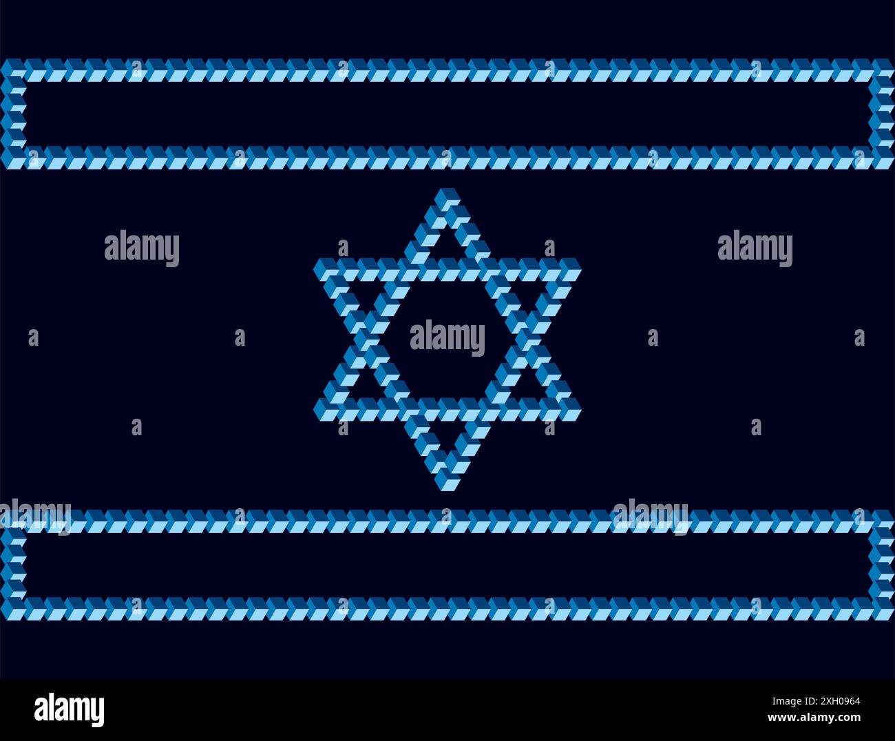 Israeli flag on a dark mournful background. Symbols of Israel based on ...