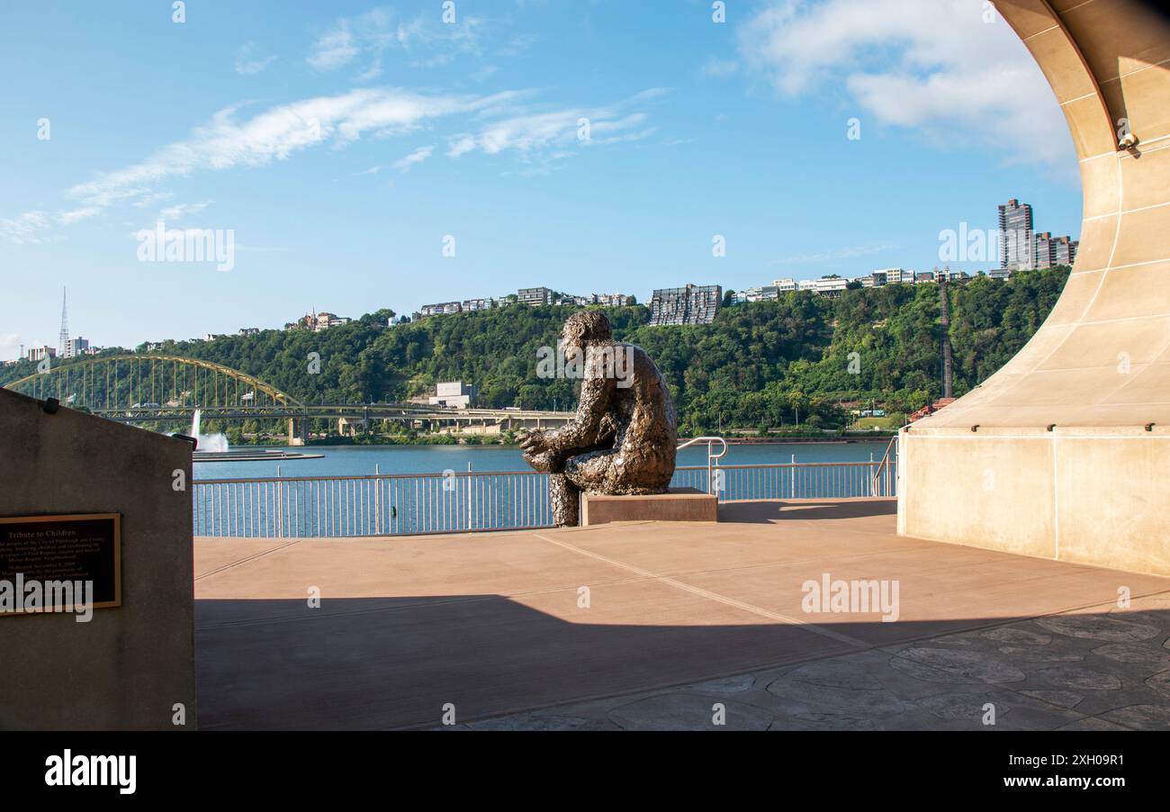 Pittsburgh, Pennsylvania, USA - 8 August 2023: Looking at the Thinking ...