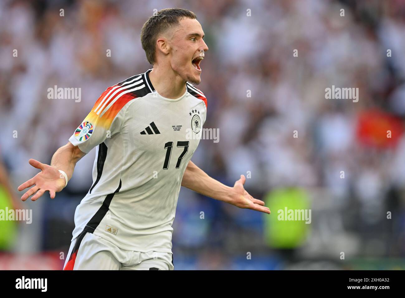 Florian Wirtz (17) of Germany celebrates after scoring the 1-1 ...