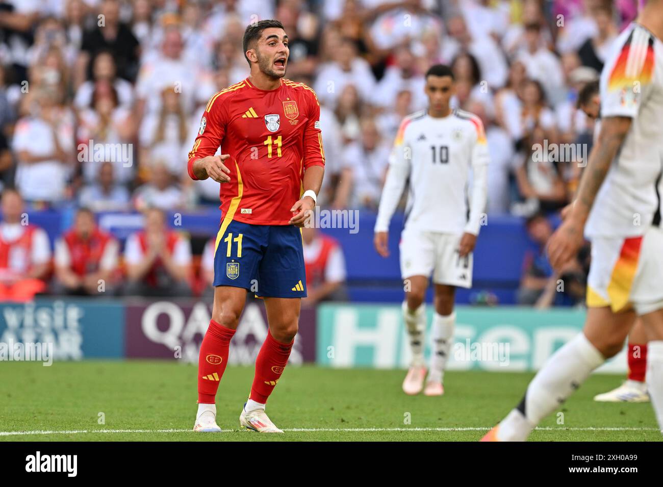 Ferran Torres (11) of Spain pictured during a soccer game between the ...