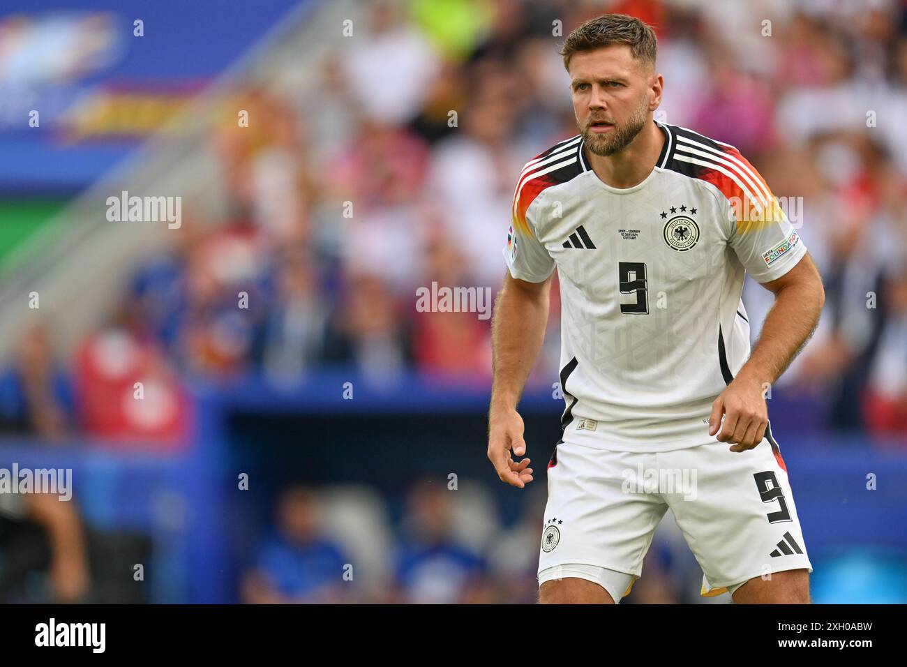 Niclas Fullkrug (9) of Germany reacts during a soccer game between the ...
