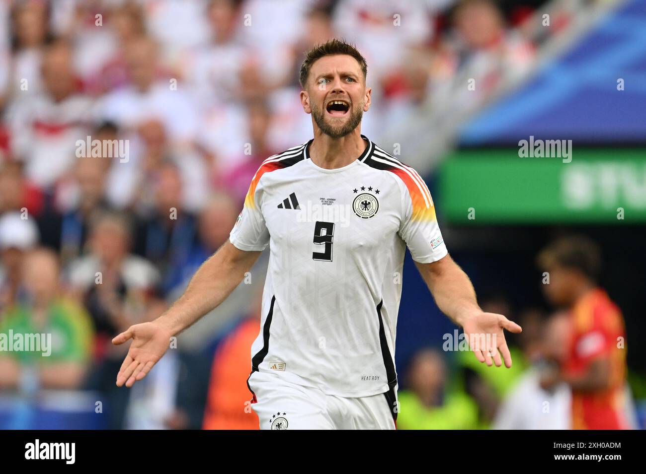 Niclas Fullkrug (9) of Germany reacts during a soccer game between the ...