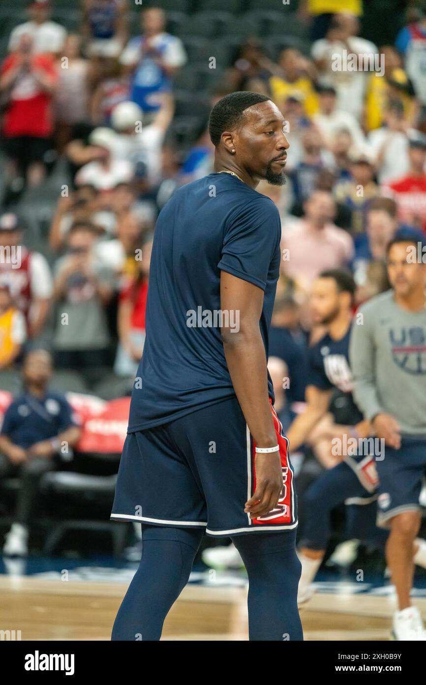 Miami Heat Center Bam Adebayo Warming Up Before the USA vs Canada ...