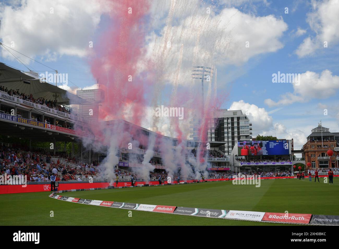 London, England. 11th July 2024. Fireworks on Red for Ruth day before ...