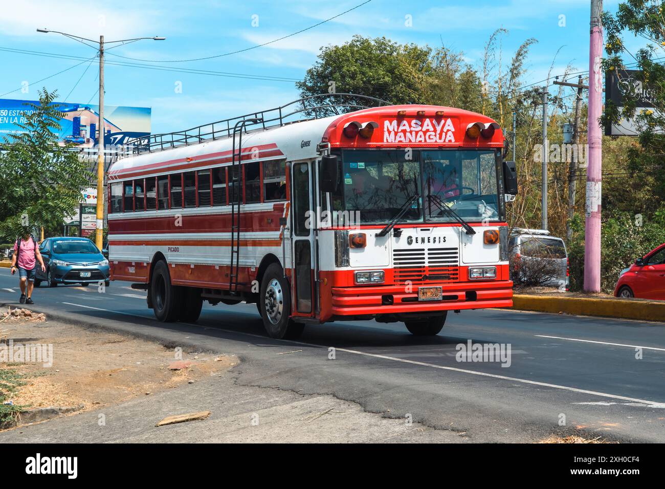 Granada, Nicaragua - March 24, 2019: Colorful local bus en route to ...