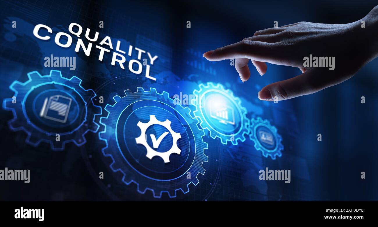 Quality control assurance standards business technology concept Stock ...