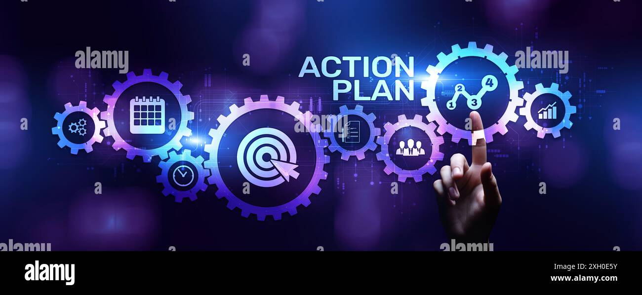 Action plan planning project management business finance concept Stock ...