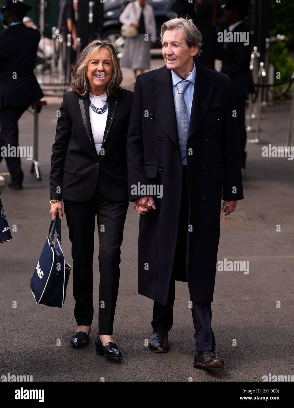 Melvyn Bragg and Gabriel Clare-Hunt arrive on day eleven of the 2024 ...