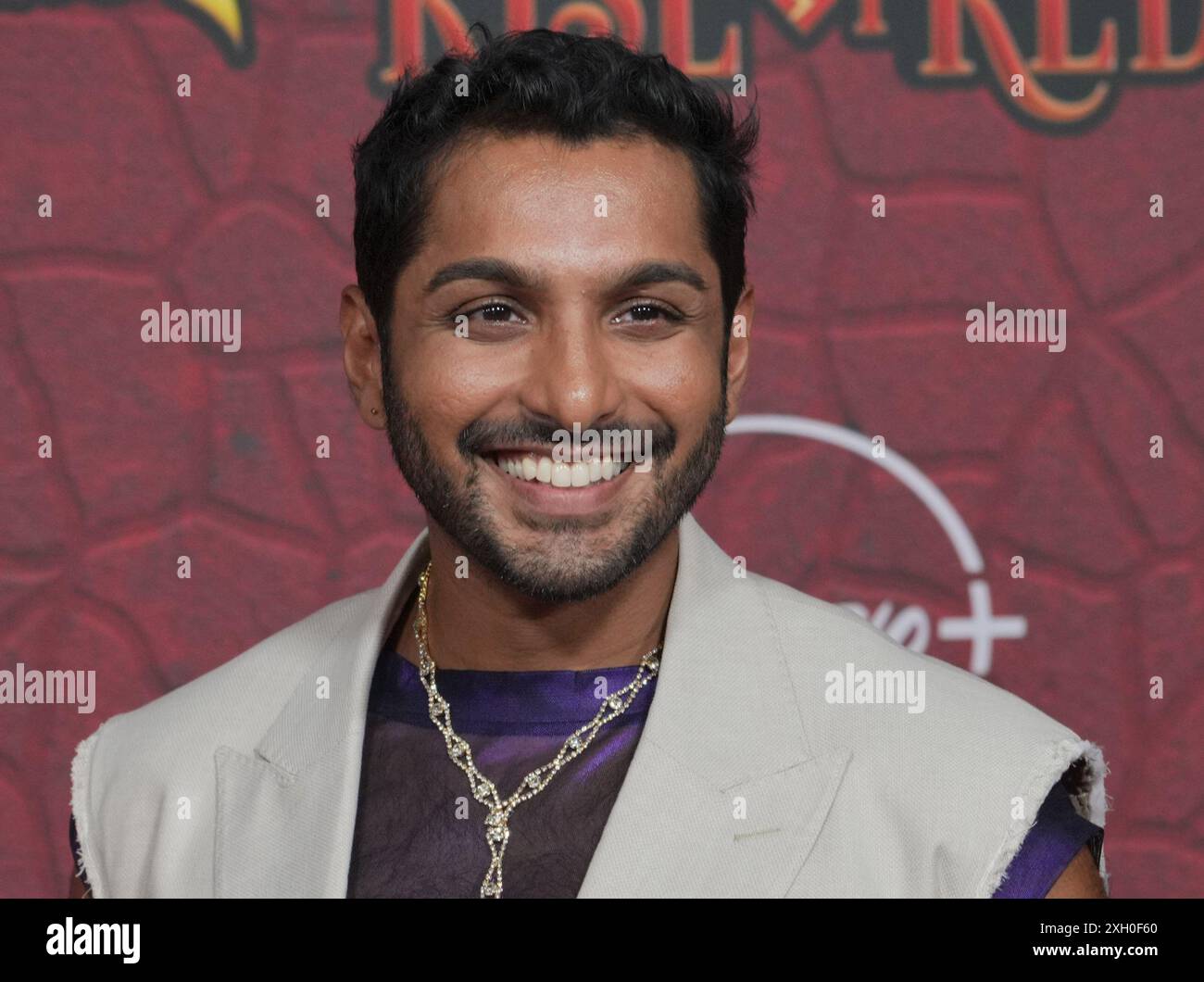 Los Angeles, USA. 10th July, 2024. Levin Valayil arrives at the Disney ...