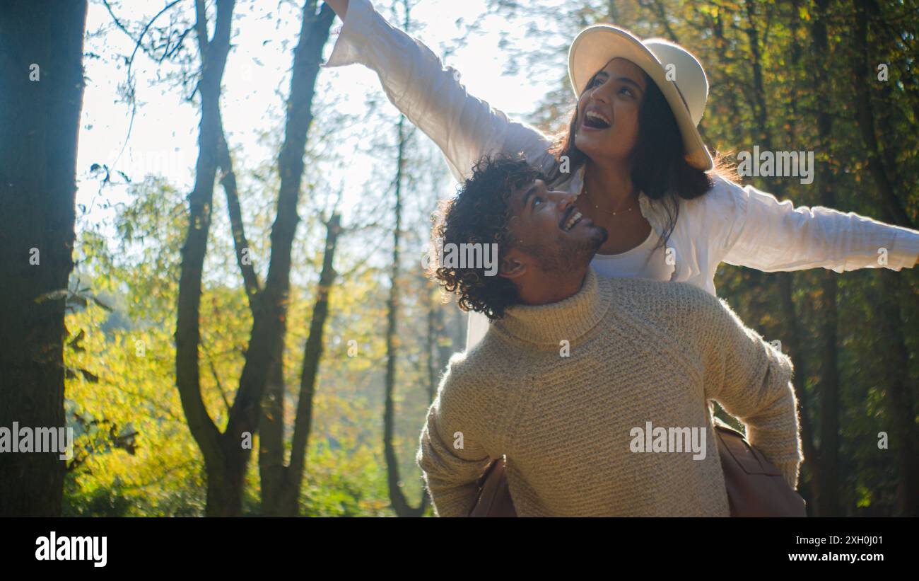 Happy multiethnic romantic couple African American man male boy ...