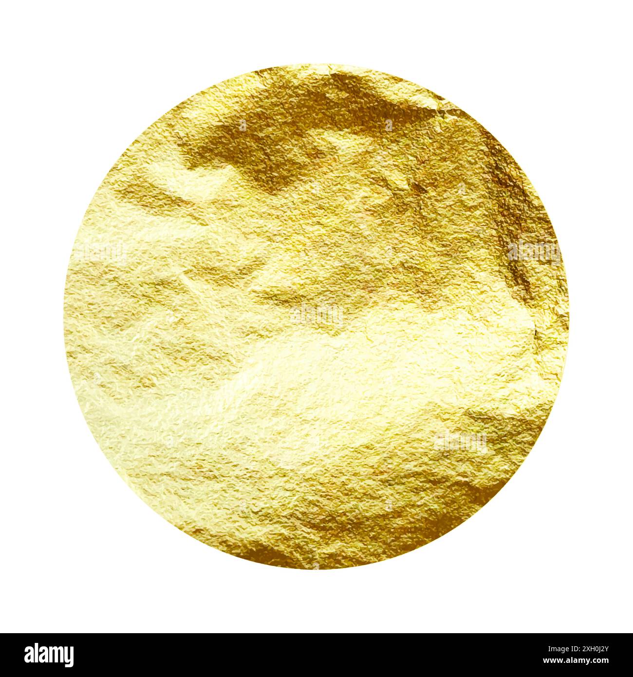 Gold foil, shiny handmade circle. Golden glittering texture, pattern ...
