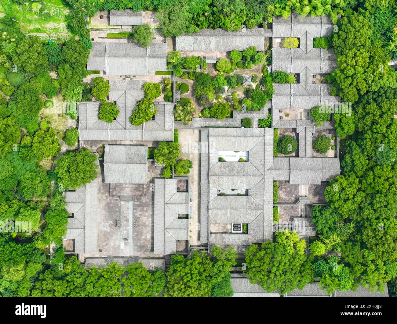 Ningbo. 9th July, 2024. An aerial drone photo taken on July 9, 2024 ...
