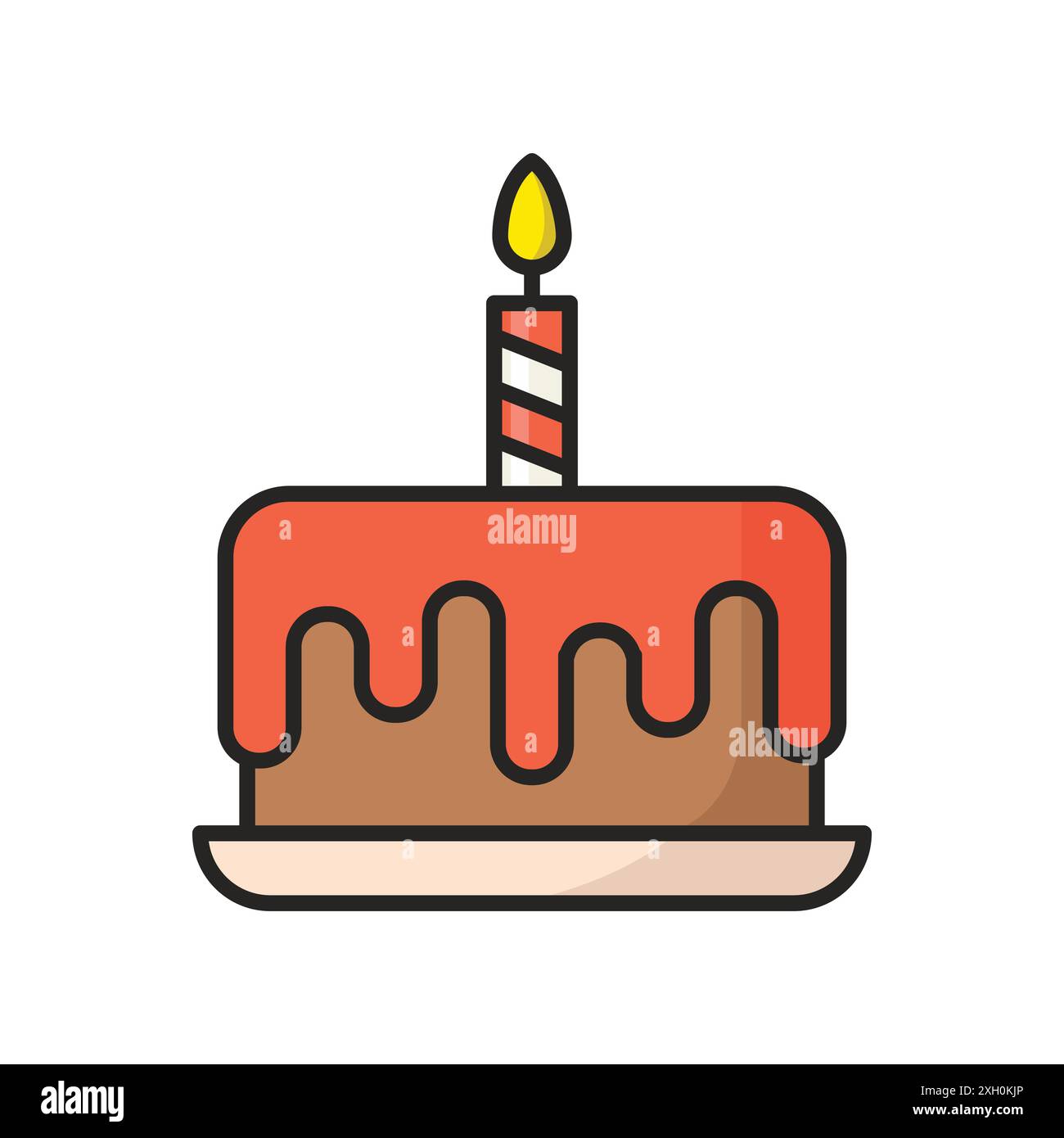 Happy birthday cake in shape Stock Vector Images - Alamy