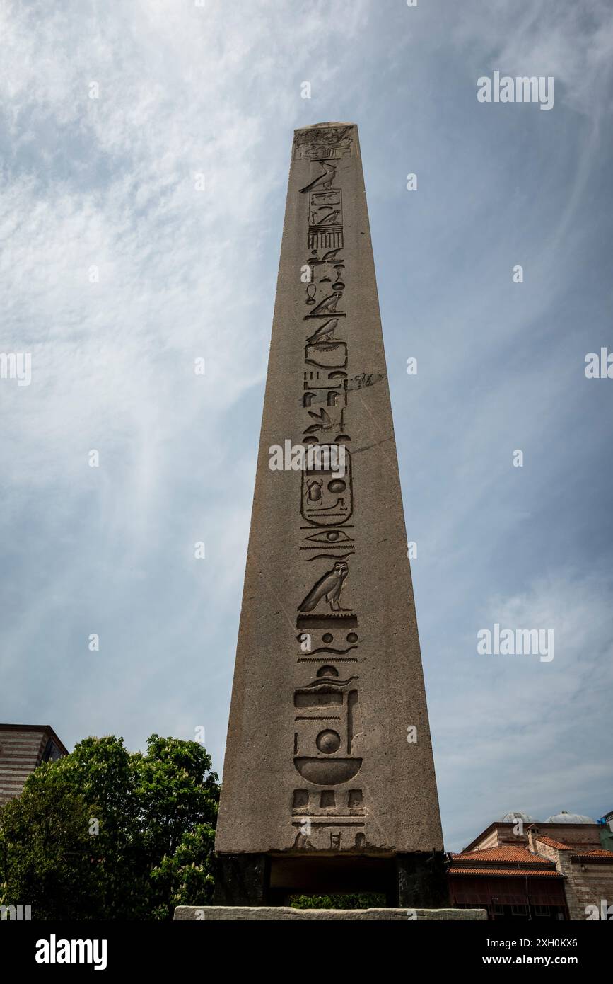 Obelisk of Theodosius, the Ancient Egyptian obelisk of Pharaoh Thutmose ...