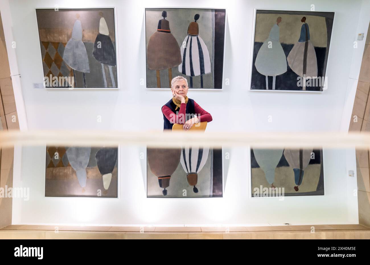 Artist carol douglas during a photo call at yorkshire sculpture park ...