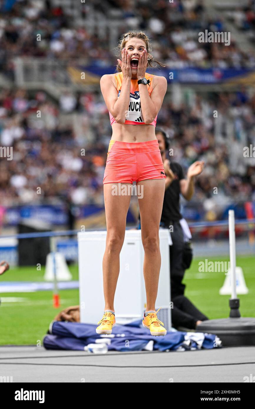 Yaroslava Mahuchikh after breaking the world record in the high jump ...