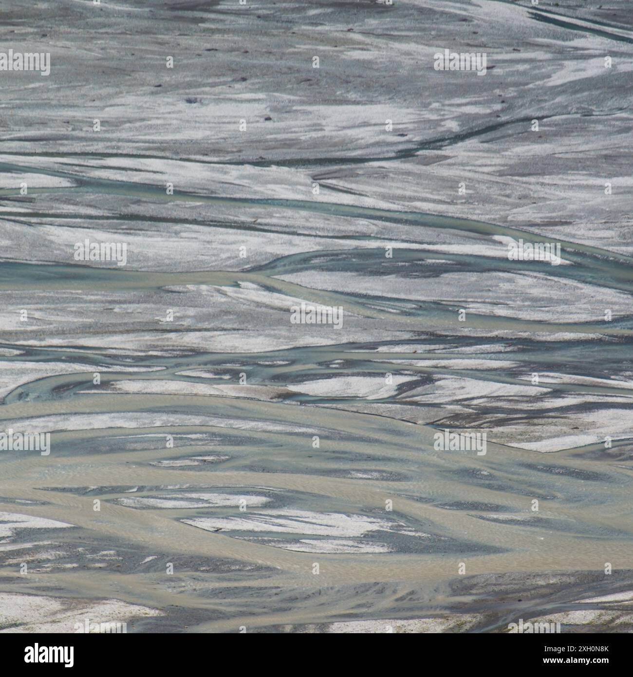Aerial view of glacial river patterns in Skaftafell, Iceland Stock ...