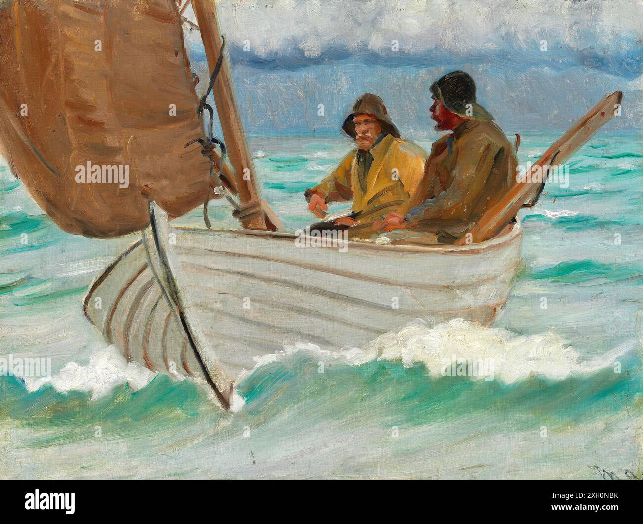 Two skagen fishermen in a boat hi-res stock photography and images - Alamy