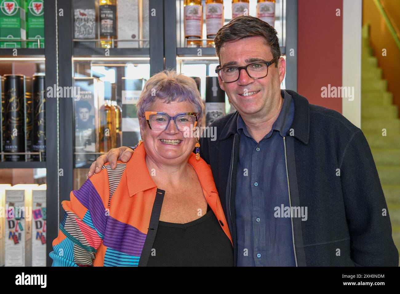 Mayor of Greater Manchester Andy Burnham, pictured with Carolyn Harris ...
