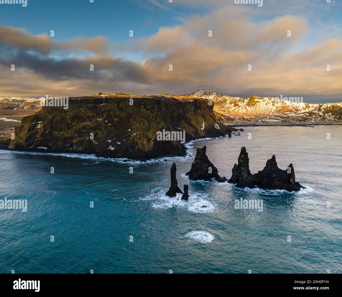Aerial view basalt sea stacks hi-res stock photography and images - Alamy