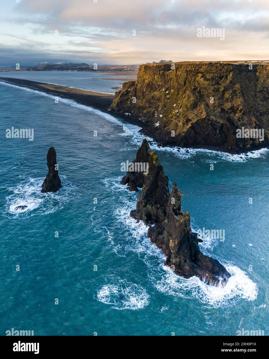 Aerial view basalt sea stacks hi-res stock photography and images - Alamy
