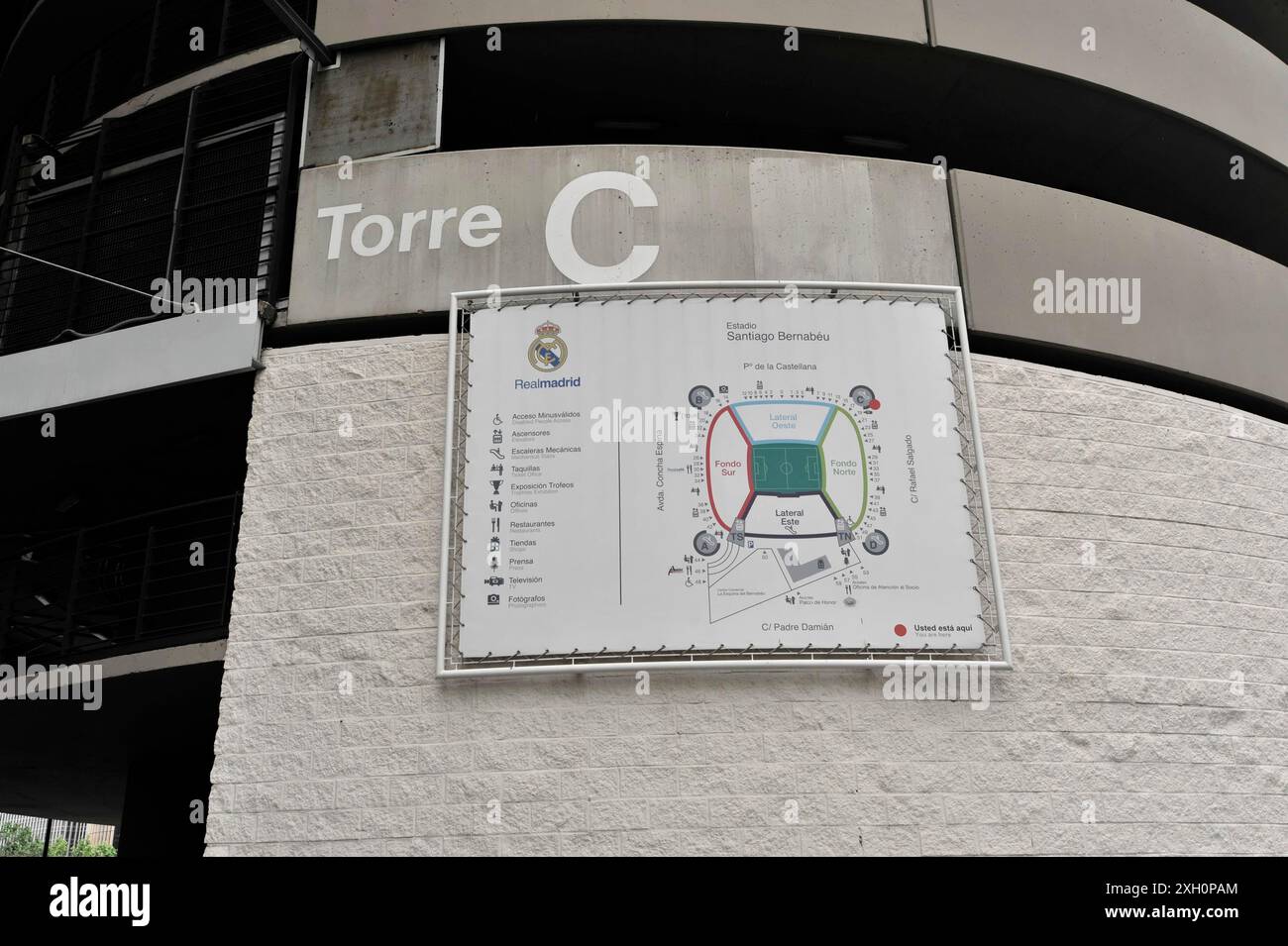 Estadio Santiago Bernabeu, football stadium of the Spanish club Real ...