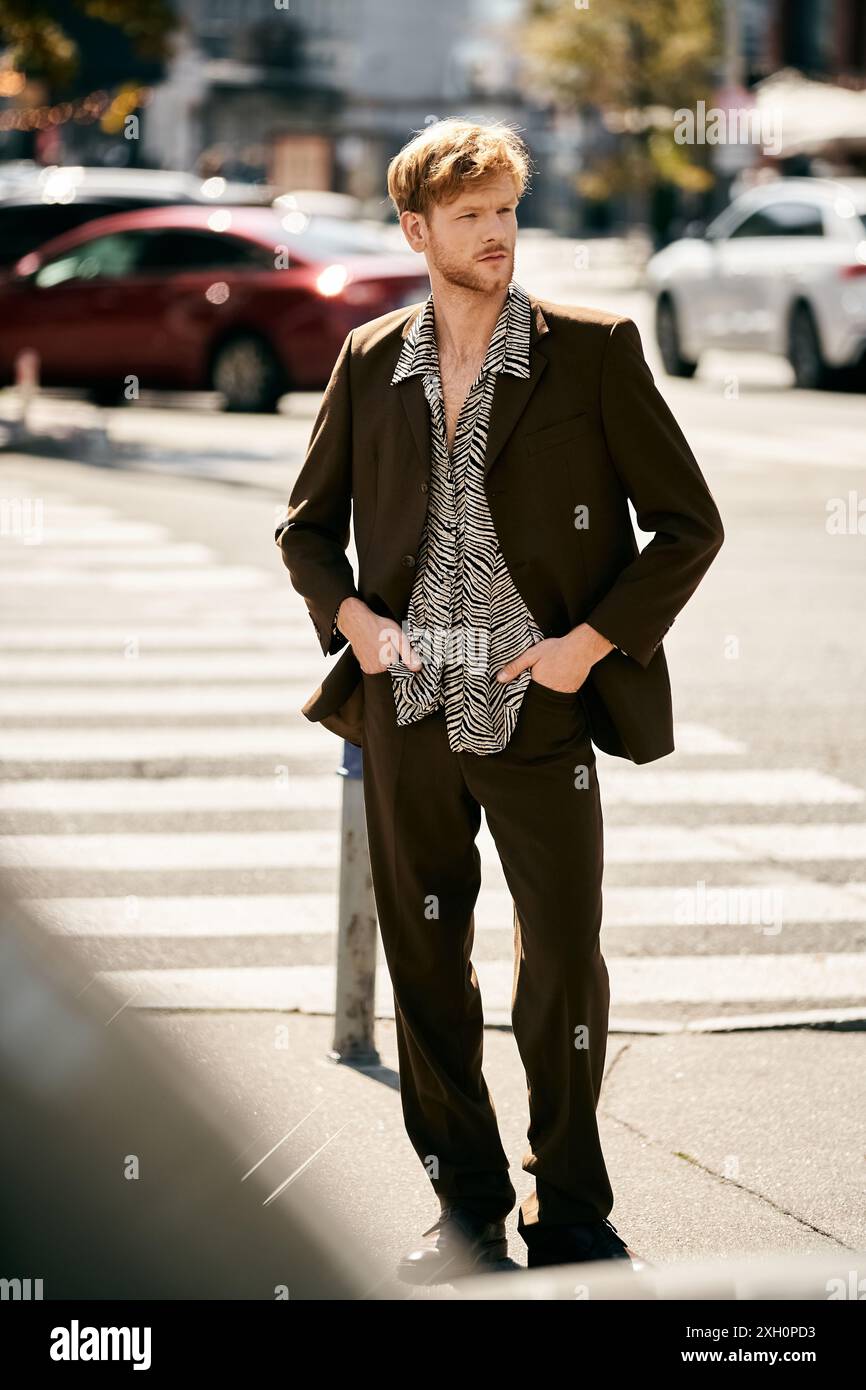 modern man standing in the corner of the white room Stock Photo - Alamy