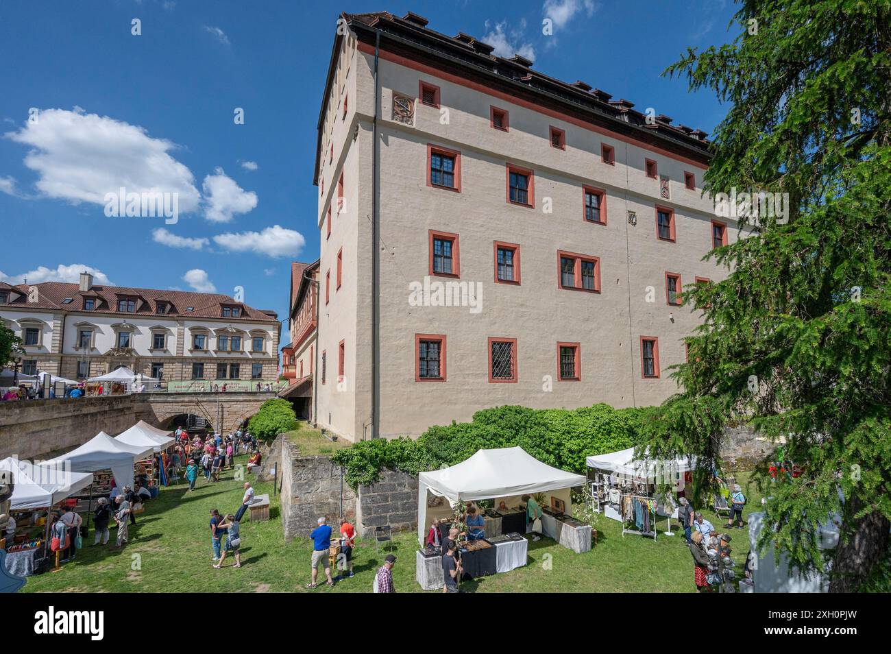 Garden exhibition in the moat of the historic imperial palace ...