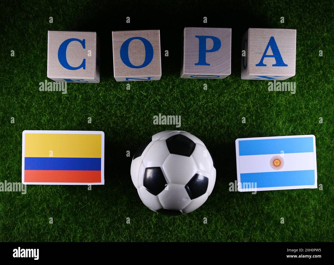 July 10, 2024, United States. Flags of the participating national teams ...