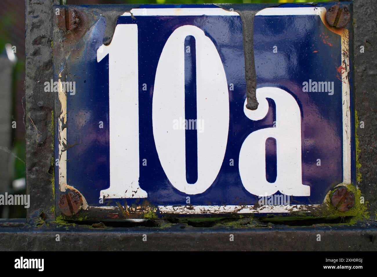 Vintage, house number plate, number 10, digit, anniversary, birthday ...