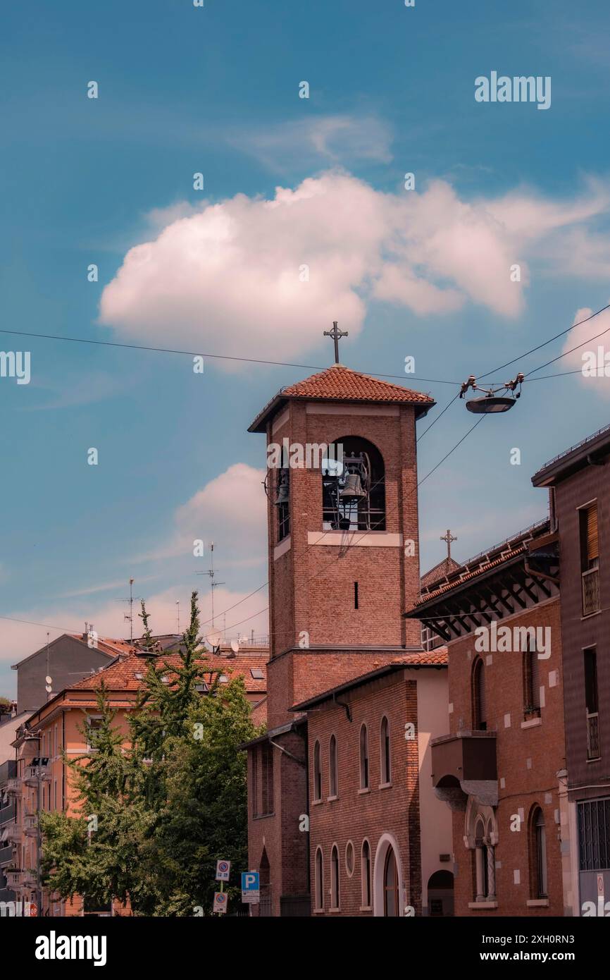 Brick church bell tower hi-res stock photography and images - Alamy