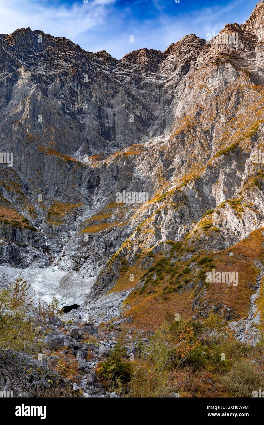 The Ice Chapel below the east face of the Watzmann at Koenigssee in ...