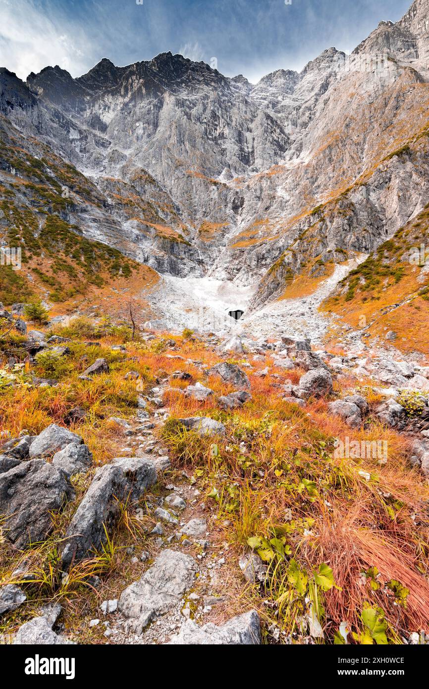 The Ice Chapel below the east face of the Watzmann at Koenigssee in ...